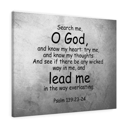 Scripture Walls O' God Lead Me Psalm 139:23-24 Bible Verse Canvas ...