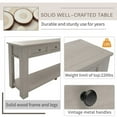 64" Modern Console Table with Storage Drawers and Shelf, Gray Wash ...