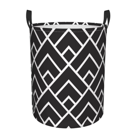 DouZhe Waterproof Collapsible Large Laundry Baskets, Geometry Grid ...