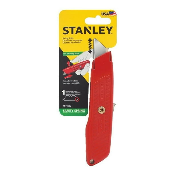 Navaja Cutter 7in Retractil Metal Automatica Roja Stanley Stanley ...