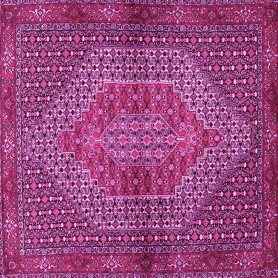 Ahgly Company Indoor Square Persian Pink Traditional Area Rugs, 6 ...