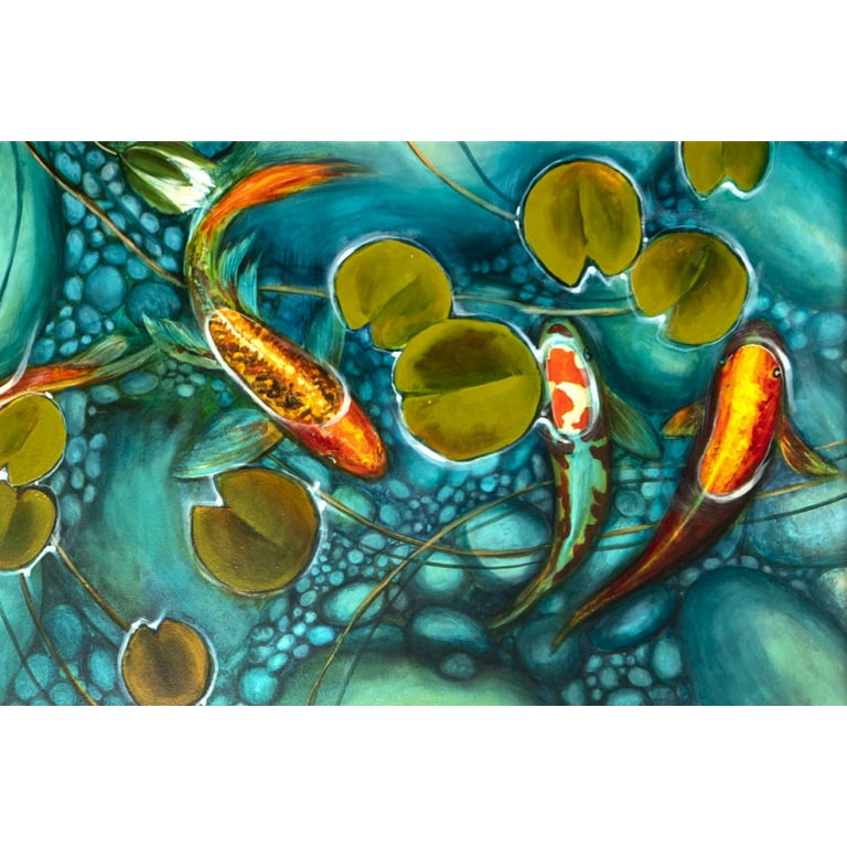Koi Fish Pond Painting