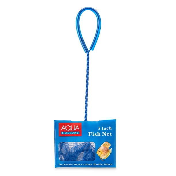 Aqua Culture Plastic & Nylon 5" Blue Fish Net - Walmart.com