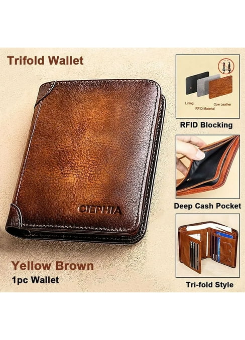 Serman Brands RFID Blocking Slim Wallet | Genuine Leather | Minimalist ...