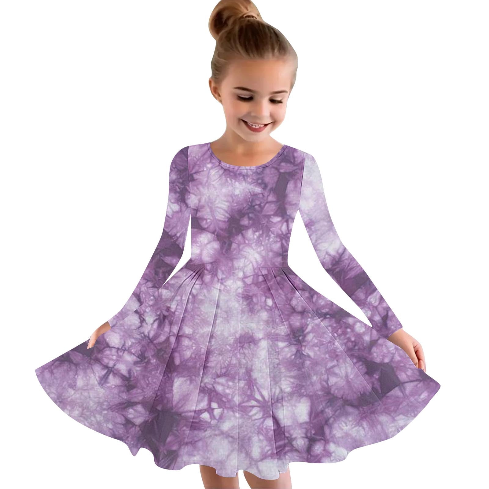 Click here for Rxirucgd Girls Long Sleeve Stretchy Dress A Line T... prices
