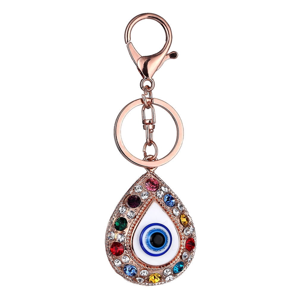 Click here for Cimaxic Rose Gold Blue Eye Keychain Pendant For De... prices