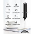 Milk Frother Hanheld with Stand, Electric Coffee Frother, Battery ...