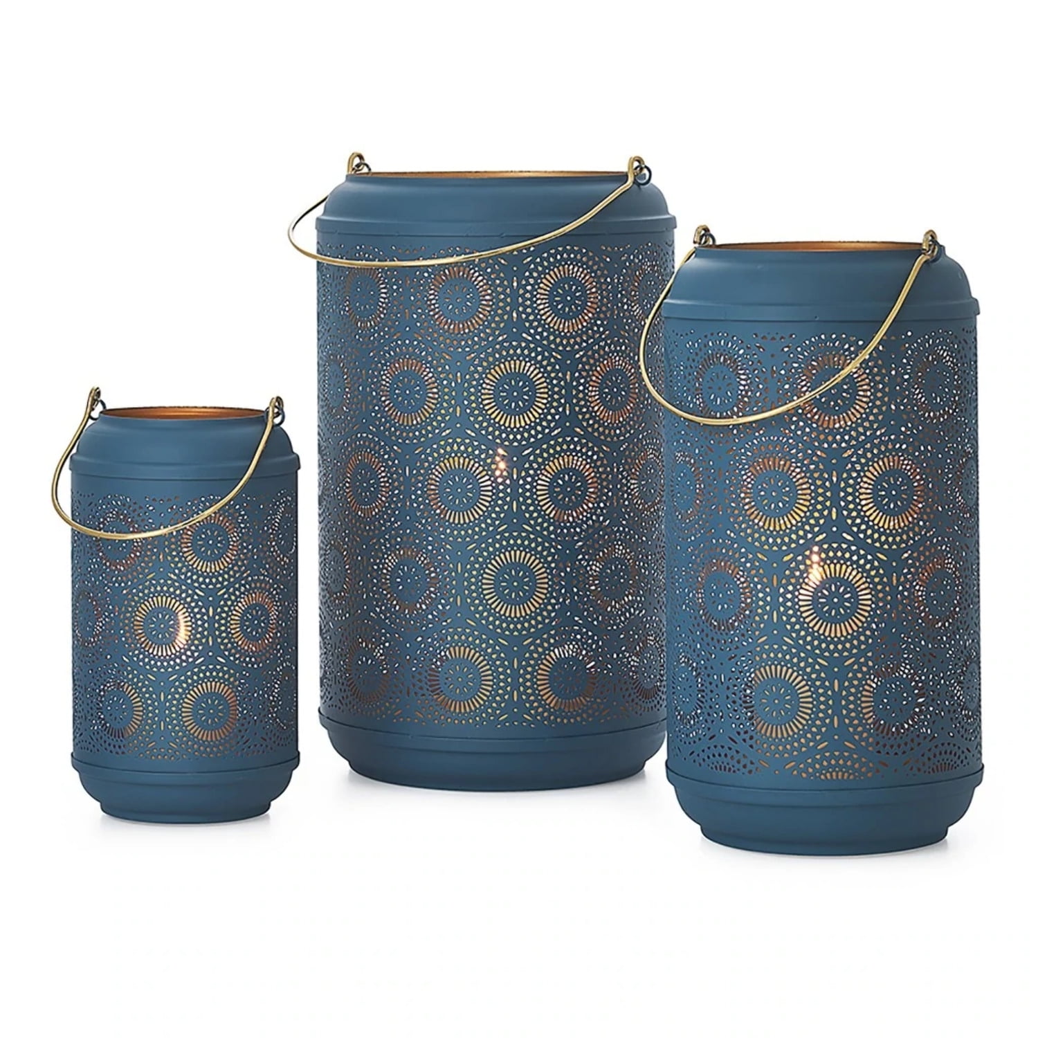 Blue Medallion Candle Lantern - Walmart.com