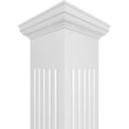 Ekena Millwork 10"W x 10'H Premium Square Non-Tapered Fluted PVC Endura ...