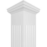 Ekena Millwork 10"W x 10'H Premium Square Non-Tapered Fluted PVC Endura ...