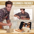 JJ CARE Wood Carving Kit [12 SK2 Wood Carving Knives with Case, 10 ...