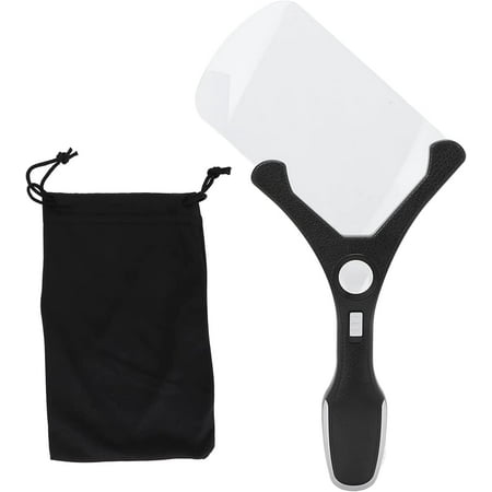 LED Page Magnifier, Handheld 3.5X 20X Magnification 4 Light Chips ...