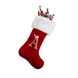 TETOU 20inch Monogrammed Christmas Stockings with Letters Soft Plush ...
