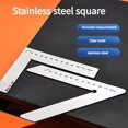2x Stainless Steel Ergonomic Angled Ruler Corrosion Resistant Design ...