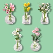 Cute Mini Vase Magnets for Fridge, Tiny Plant Glass Vases with Flowers ...