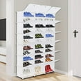Portable 12-Tier Shoe Rack, 72 Pair Organizer, 36 Grids Storage Cabinet ...