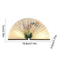 cpengpj Folding Fan Lamp, Wood and DuPont Paper Brown Color Changing ...