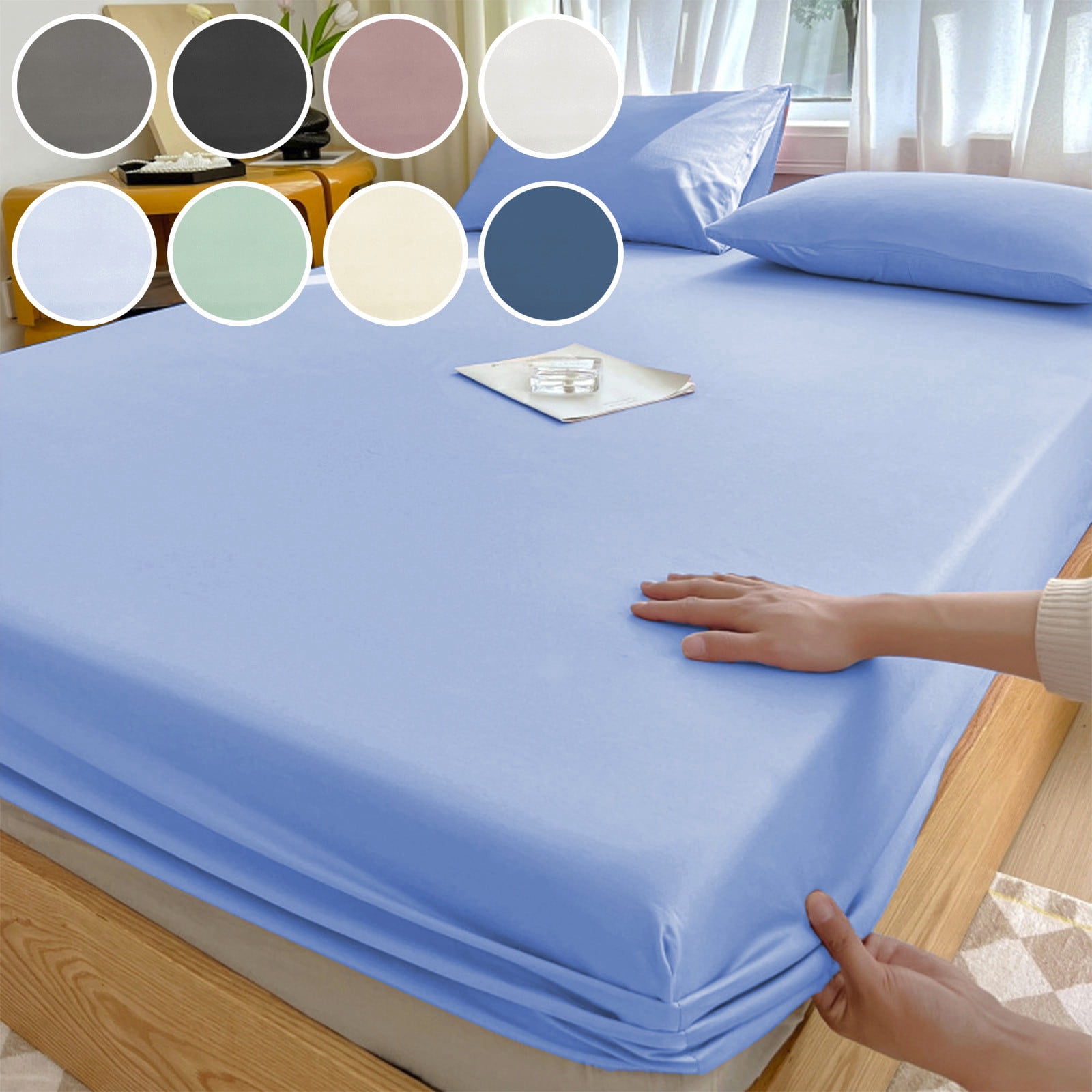 Click here for Oefntac Fitted Sheet Fitted Sheet Double Bed 1pair... prices