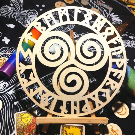 11.5'' Celtic Tree of Life Wall Art Nordic Viking Runes Amulet Wall ...