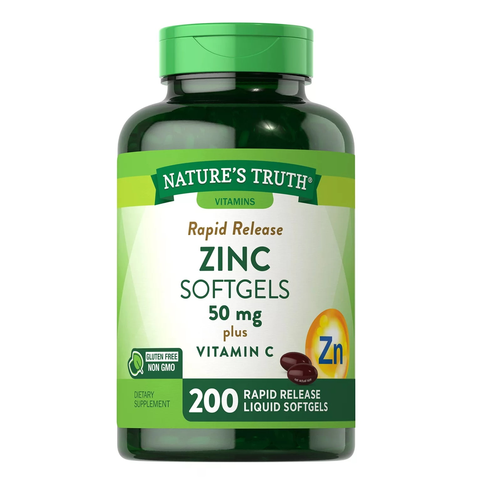 Nature’s Truth Zinc 50mg + Vitamin C Softgels (200 ct.)
