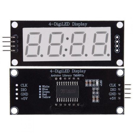Hilitand LED Display Tube Module 4-Digit 7-Segment White Display Color ...