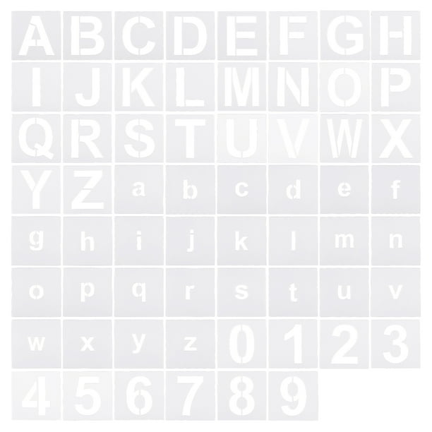 Uxcell 4 Inch Letter Number Stencils 5" Width Reusable Alphabet Numbers ...