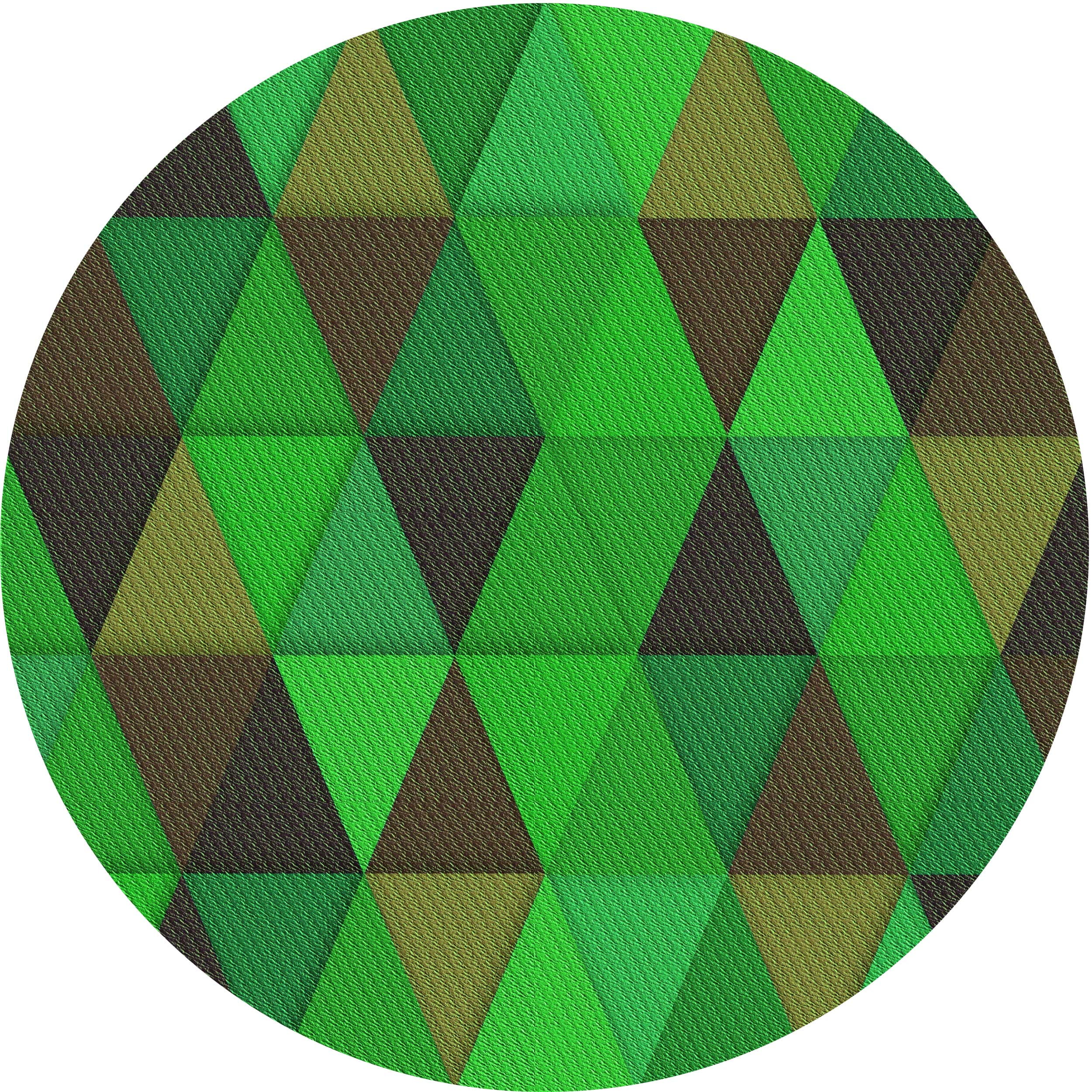 Ahgly Company Machine Washable Indoor Round Transitional Lime Green ...