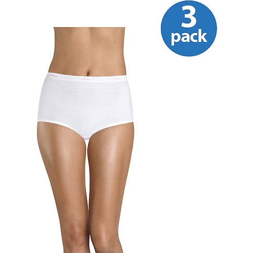 Hanes Hanes Womens Assorted Cotton Brief Panties 3 Pack Walmart