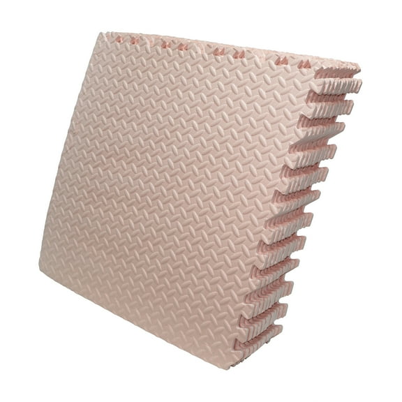 Signature Fitness Interlocking EVA Foam Floor Mats, 63x63cm, Blue/Black ...