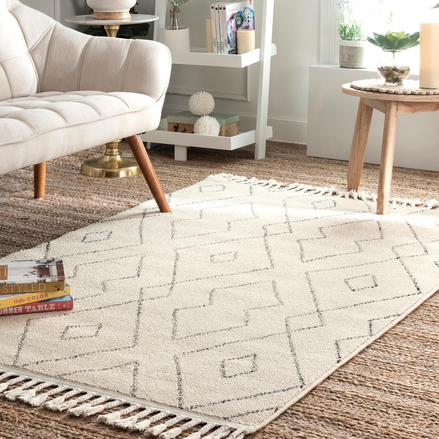 nuLOOM Jenny Trellis Tassel Rug Area Rug - Walmart.com