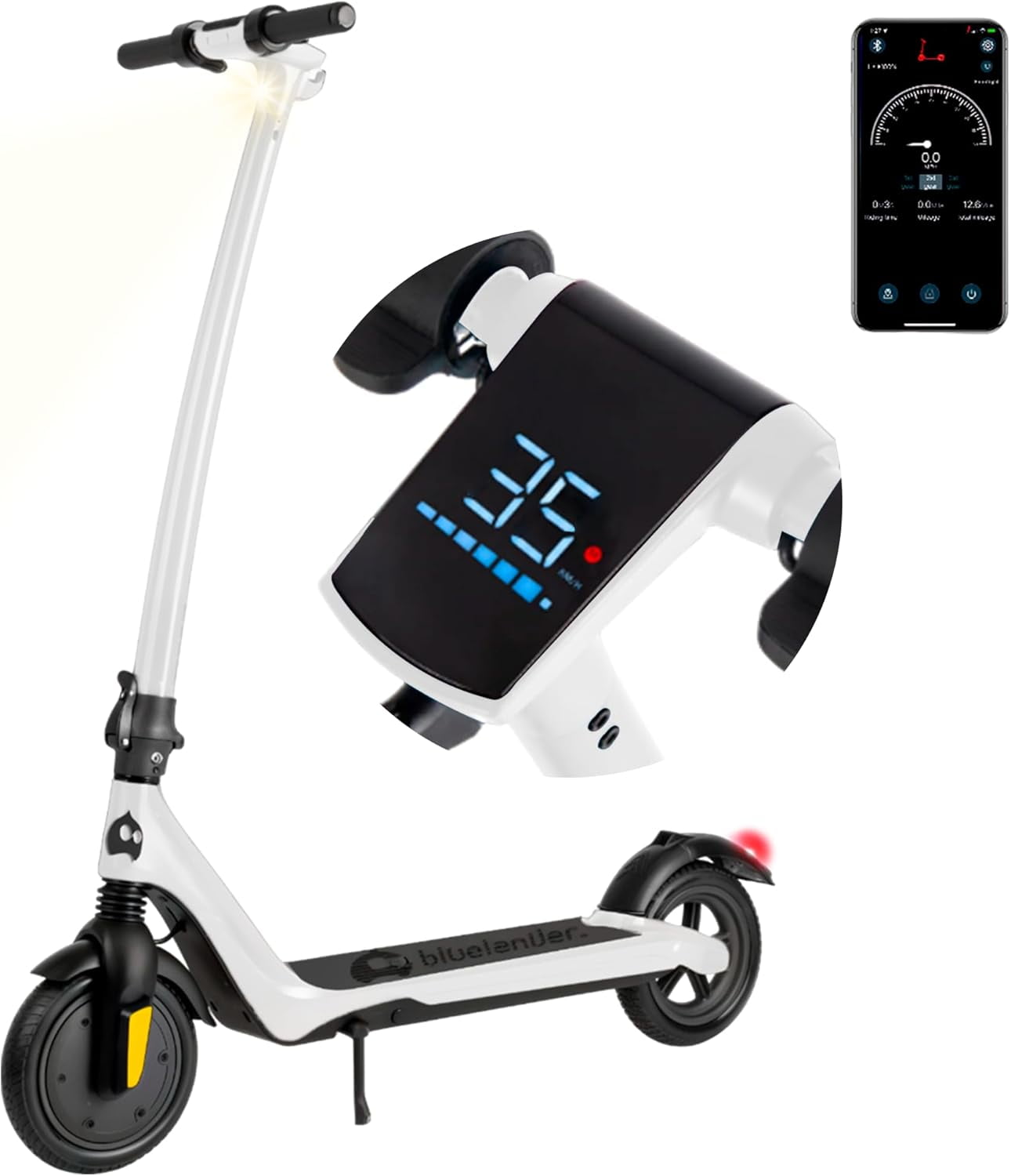 Scooter Eléctrico Bluelander E11 MAX, Plegable, Velocidad 35 KM/H, Freno de Disco, Luz LED ...