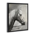 Stupell Industries Modern Ranch Horse Black Framed Floater Canvas Wall ...