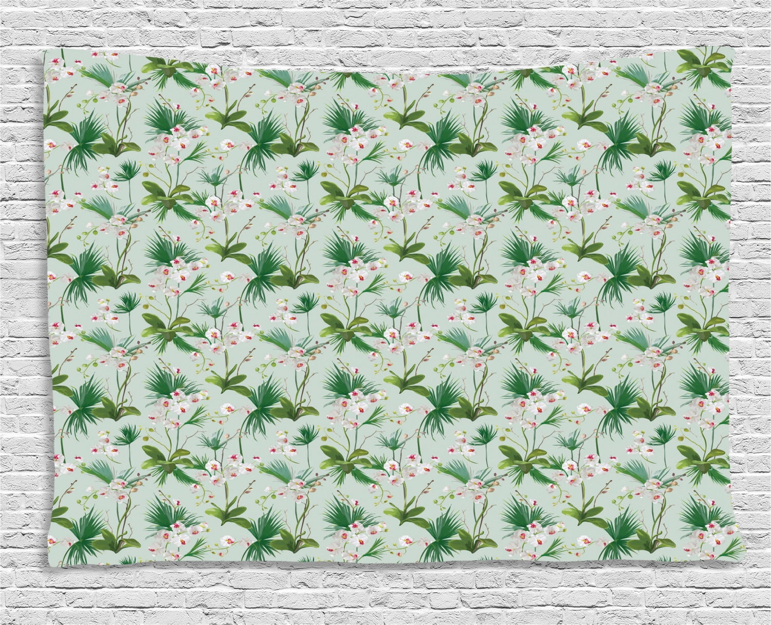 Orchids Tapestry, Meadow Style Floral Branches Botanical Fragrance ...