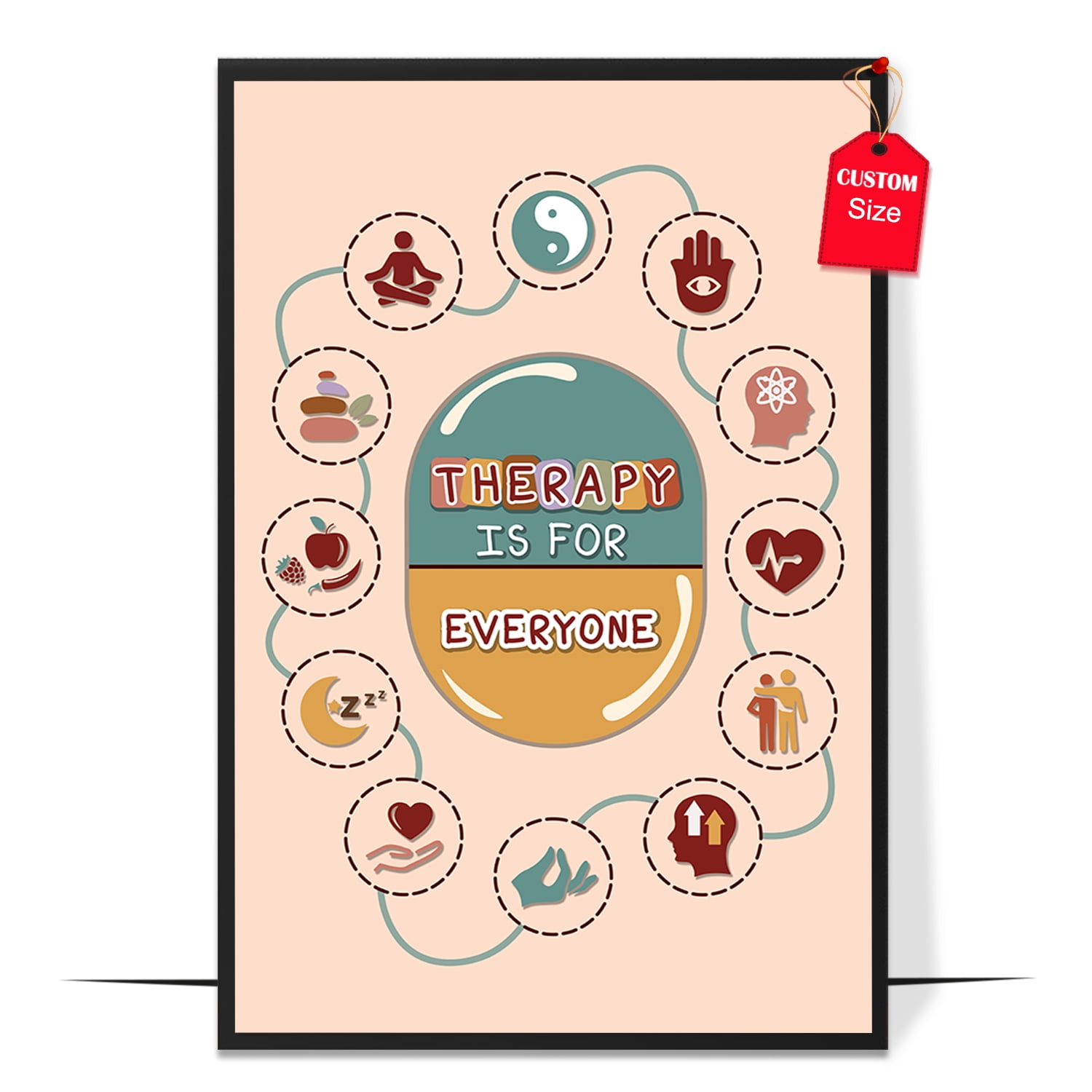 LOLUIS Therapy is For Everyone Poster, Mental Health Poster for ...