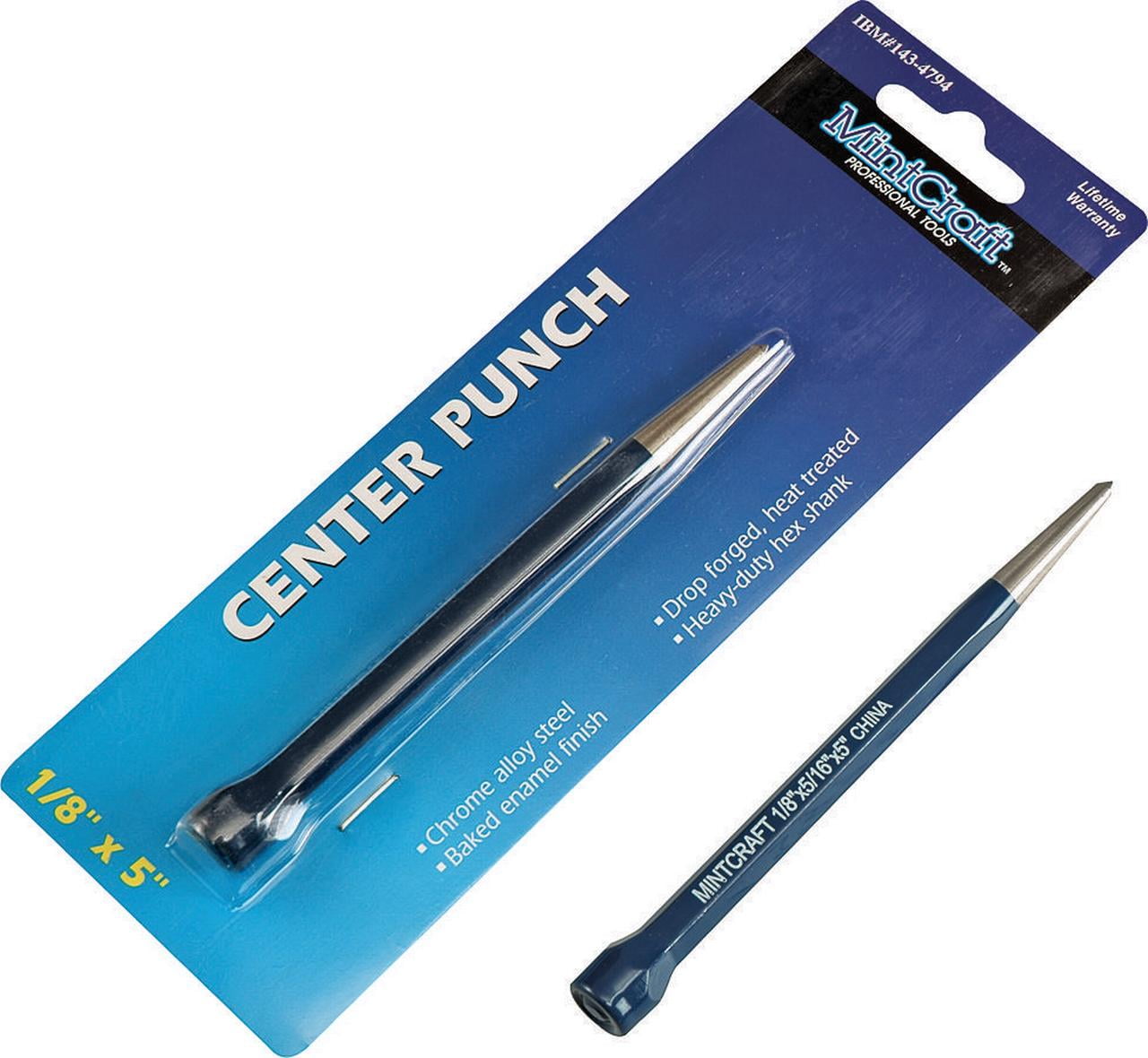 ProSource JL-CSL0153L Heavy Duty Center Punch, 1/8 in Tip, 5 in OAL ...