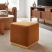Koda Performance Velvet Waterfall Ottoman in Brass Rust - Walmart.com