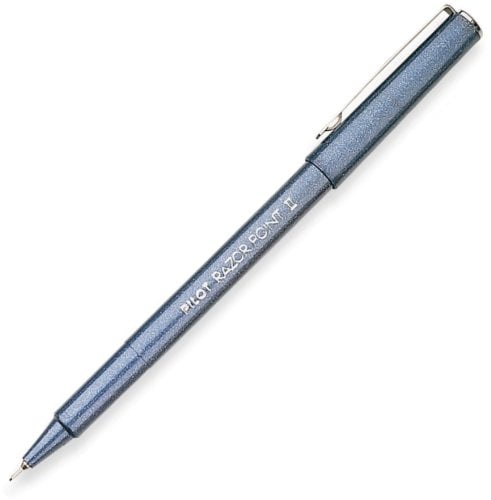 Pilot Razor Point II Marker Stick Pens, Super Fine Point, Blue Ink ...