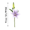 Bookker 6pcs Real Lilies With Buds Color (White Yellow Purple) Silk For ...