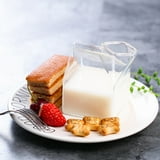 kedshhgu Glass Milk Carton Creamer Pitcher Cute Clear Kawaii Milk ...