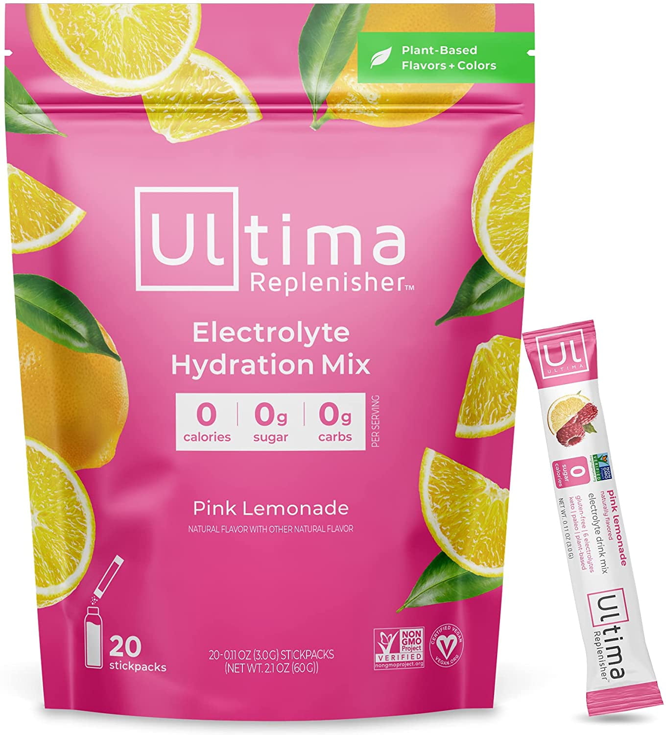 Buy Ultima Replenisher Electrolyte Hydration Powder, Pink Lemonade, 20 ...