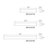 WAC Lighting Strip 24" 1-Light 2700K Aluminum Bathroom Vanity Light in ...