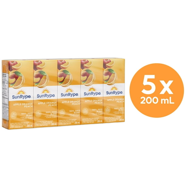SunRype Apple Orange Peach Juice Boxes, 200 ml - Walmart.ca