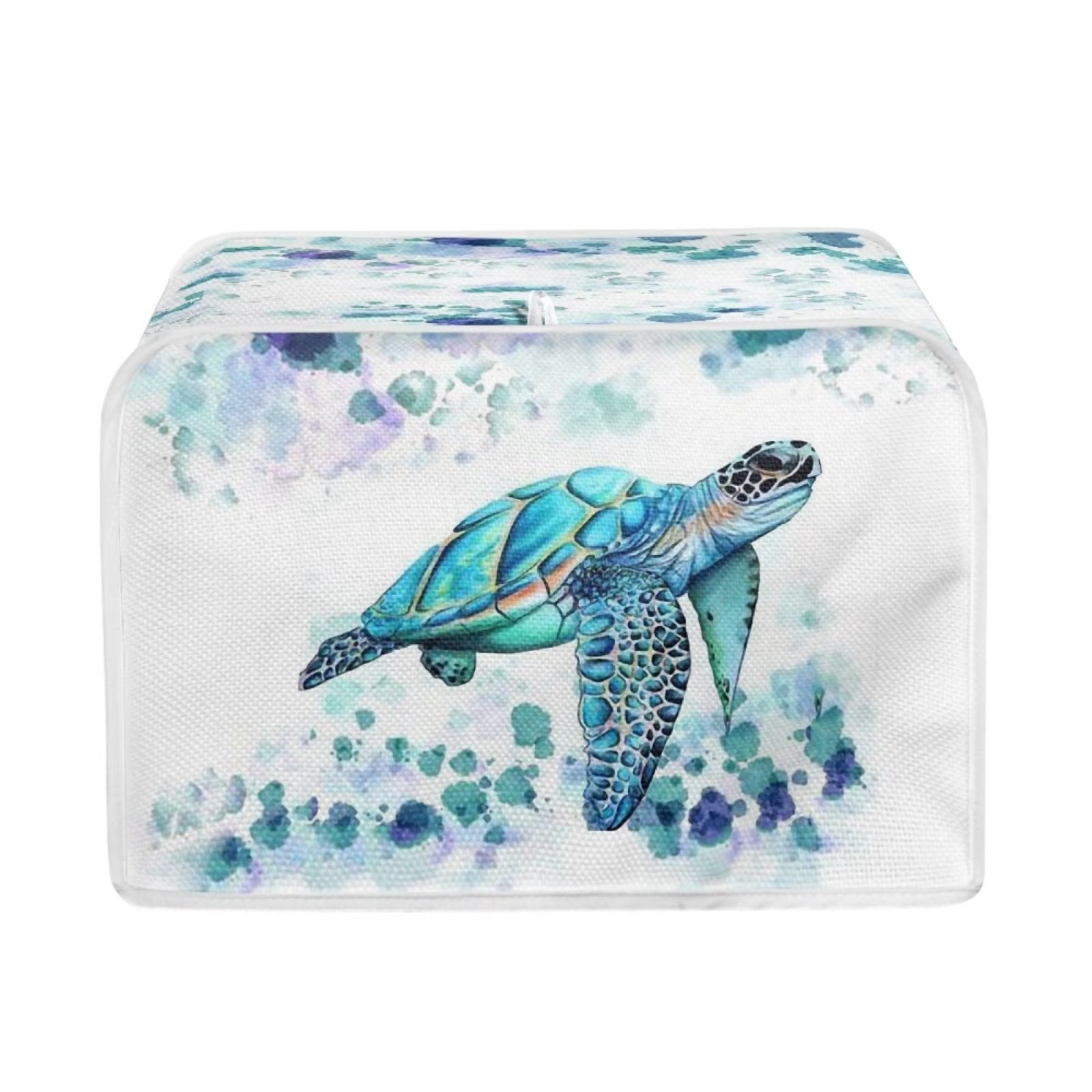 Binienty Blue Sea Turtle Print Toaster Cover 2 Slice,Small Appliance ...