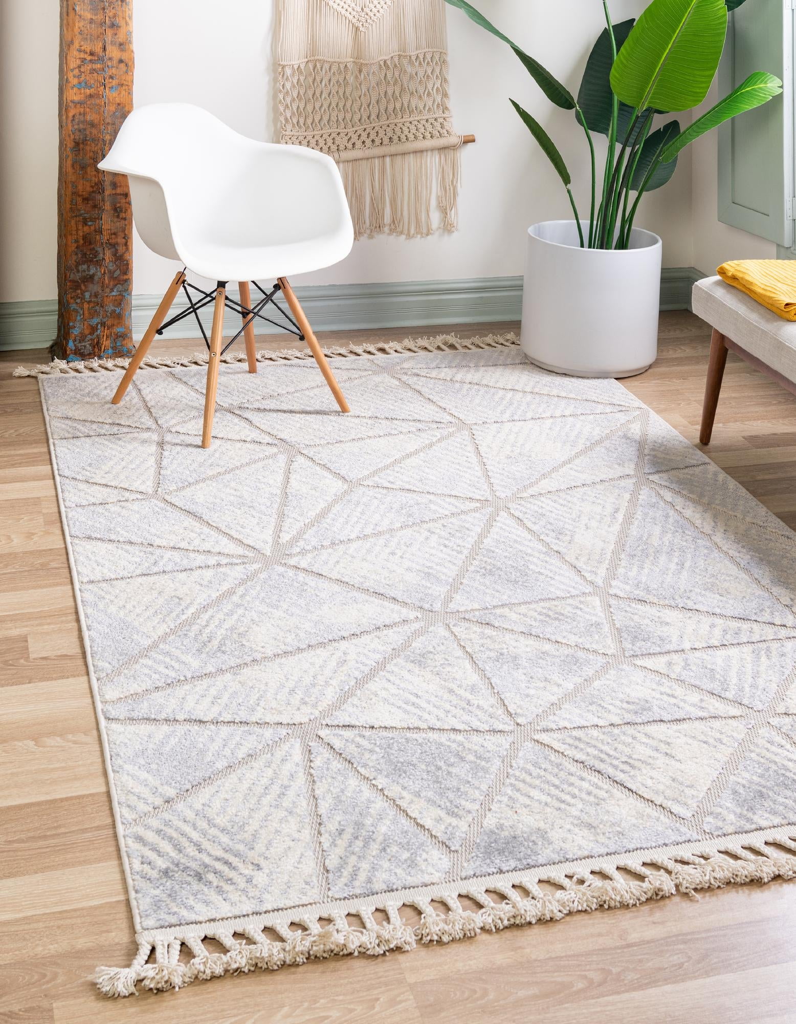 Rugs.com Arlo Collection Rug – 8' x 10' Sandy Beige Medium Rug Perfect ...