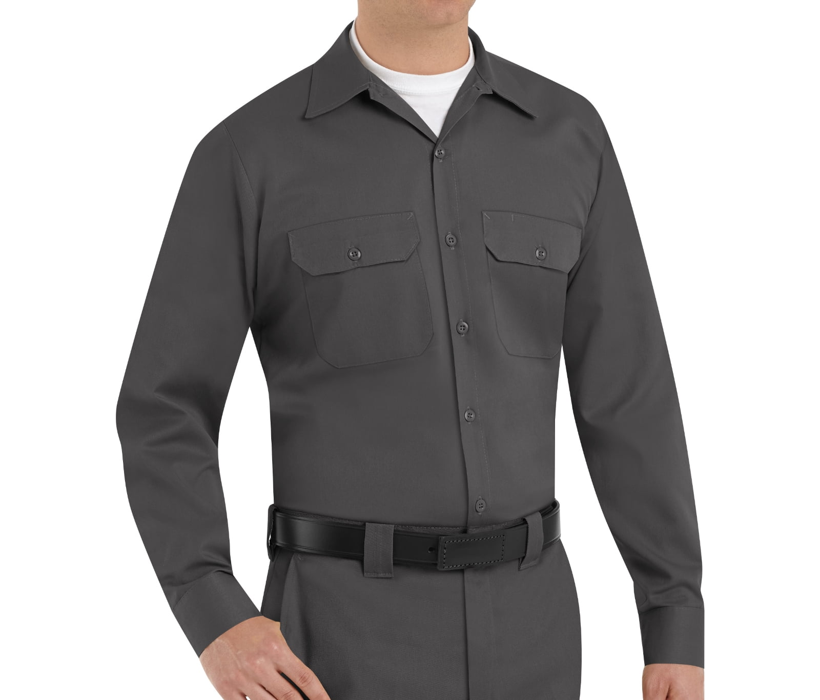 Red Kap Men's Long Sleeve Utility Uniform Shirt - Walmart.com