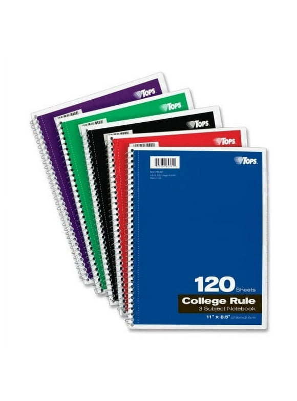3-Subject Spiral Notebooks in Spiral Notebooks - Walmart.com