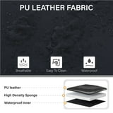 Summit Living 24 Inch Counter Stools Set of 4, Saddle Backless Faux ...