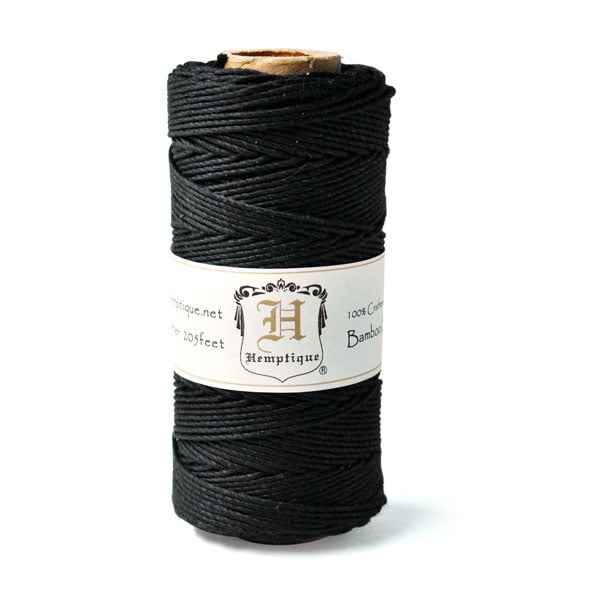 Hemptique Bamboo Cord Spool, Black - Walmart.com