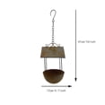 16 x 5 Inches Metal Bird Feeder Hanging Outdoor Garden Decor Vintage ...