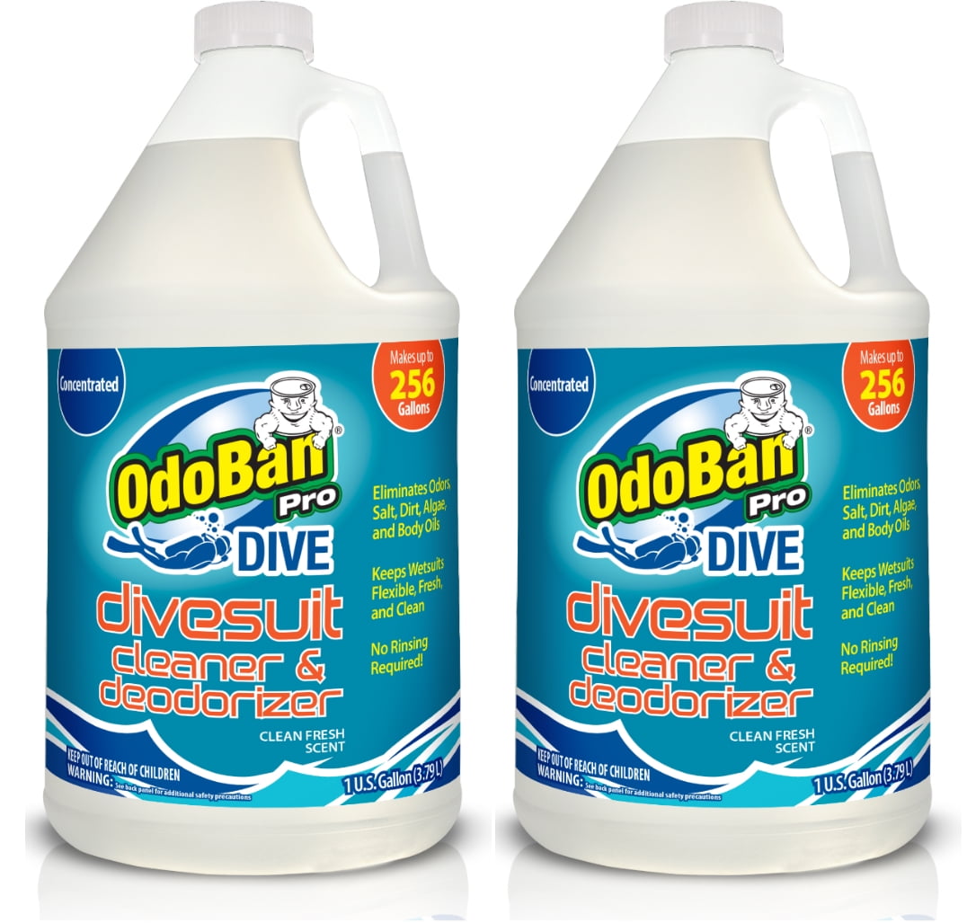 OdoBan Dive Wetsuit Cleaner, Deodorizer Concentrate, 2 Gallons ...